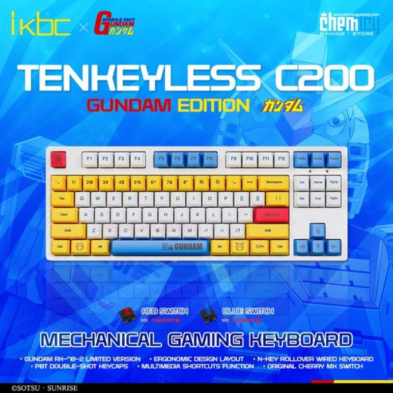 Promo Ikbc Gundam Rx-78-2 C200 Tkl Mechanical Gaming Keyboard Diskon 10 ...
