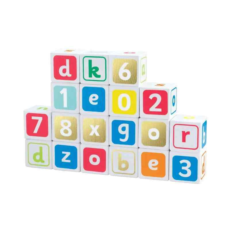 Promo ELC Mainan Balok Susun Anak Huruf Angka - Alphabet Wooden Blocks ...