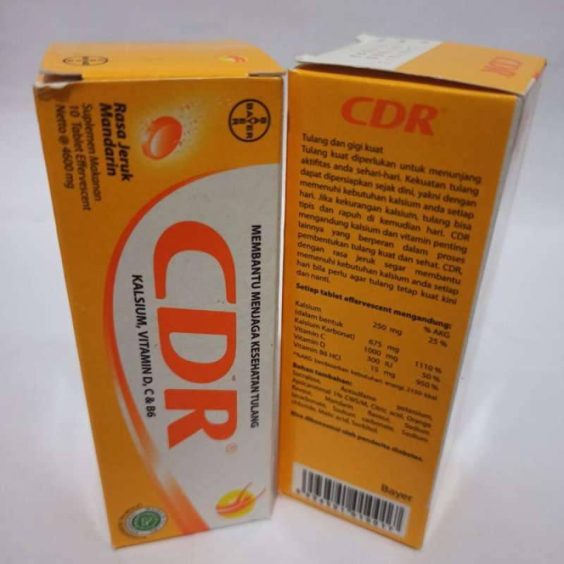 Promo cdr effervescent 10 tablet rasa jeruk tinggi kalsium dan vitamin ...