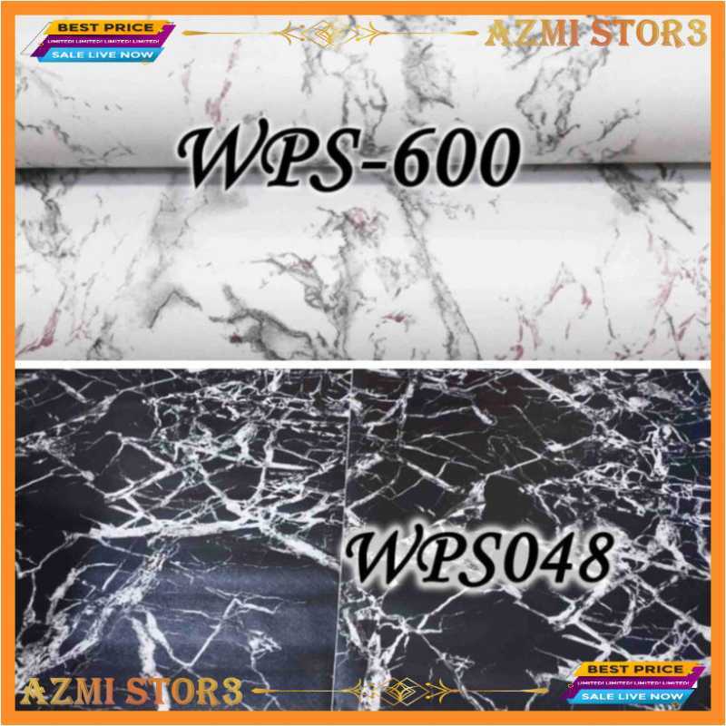 Jual Wallpaper Dinding Ukuran 45 Cm X 10 M Motif Batu Marmer Putih