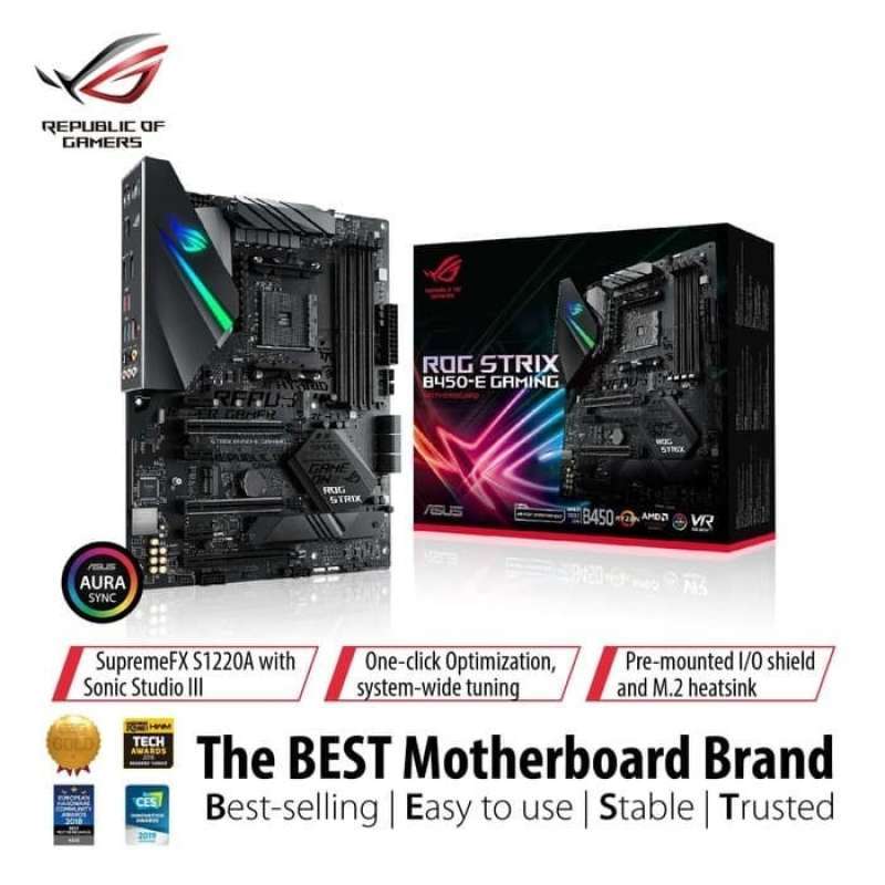 Jual Asus Rog Strix B450-e Gaming Amd Am4 B450 Atx Gaming Motherboard ...