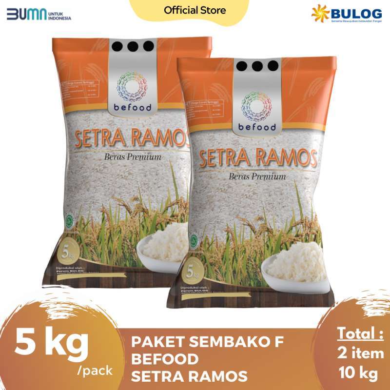 Jual BULOG Paket Sembako F - 2 pack Beras befood Setra Ramos 5 kg di Seller BULOG - Kuningan ...
