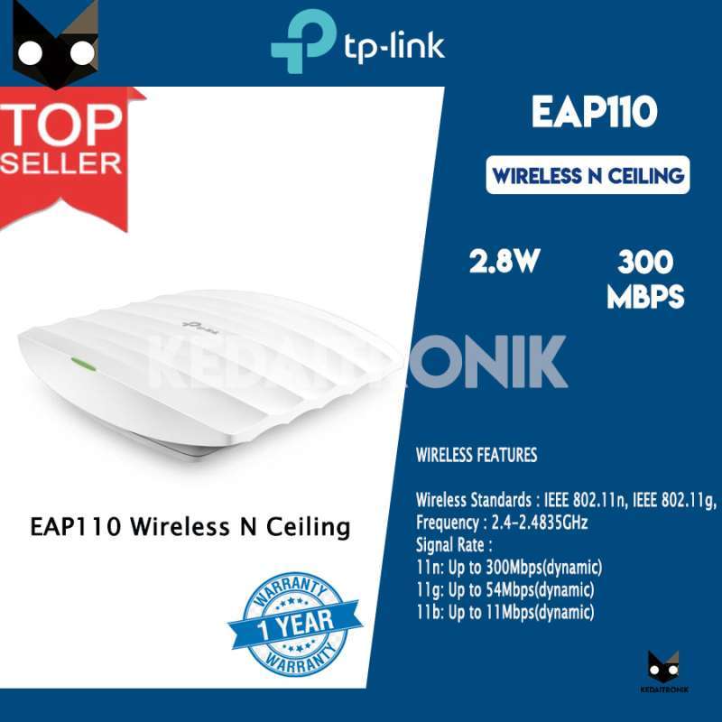 Promo Access Point Tp Link Eap110 Wireless N Ceiling - Tplink Eap 110 ...