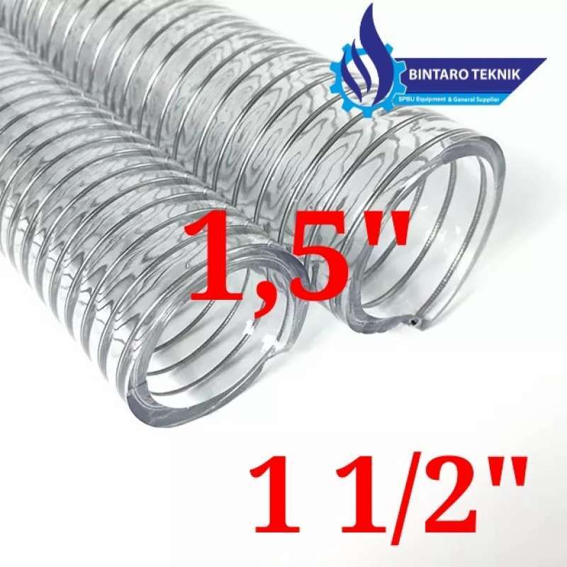 Jual Spring Hose Pvc Steel Wire Hose 1-1/2 1 1 Per 2 Inch Di Seller ...