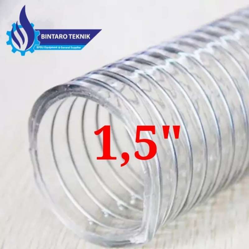 Jual Spring Hose Pvc Steel Wire Hose 1-1/2 1 1 Per 2 Inch Di Seller ...
