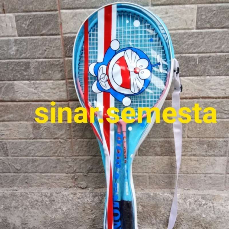 Jual RAKET SET ANAK BADMINTON BULU TANGKIS DORAEMON HELLO KITTY ISI 2 ...