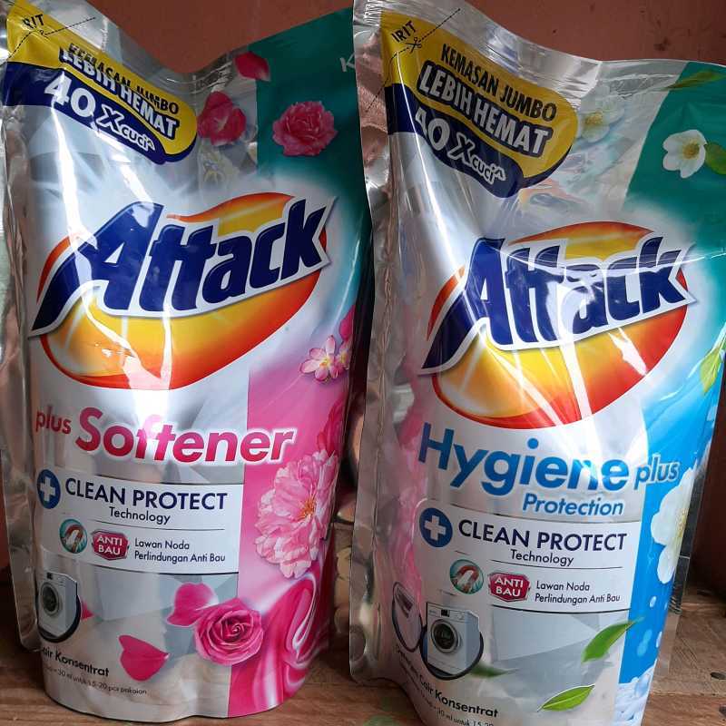 Jual Attack Matic Deterjen Cair Plus Softener 1200ML di Seller Toko ...