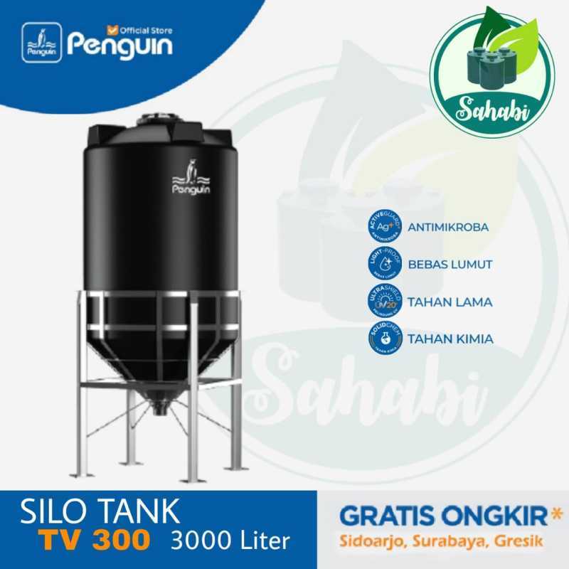 Jual Tandon Air / Toren Air Tangki Air Penguin Silo Tank 3000 Liter ...