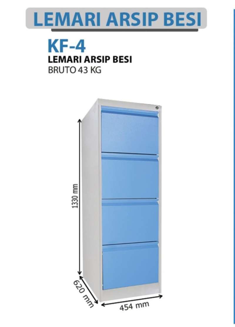 Promo Lemari Arsip Besi 4 Laci / Filling Cabinet 4 Laci Merk Kozure ...