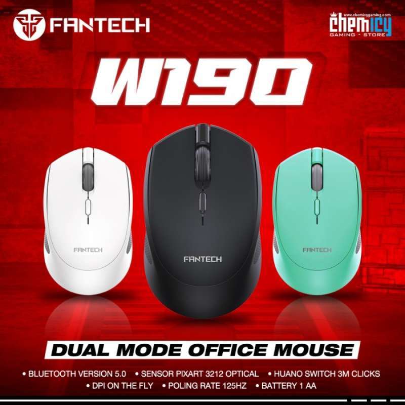 Promo Fantech W190 Dual Mode Wireless Office Mouse Diskon 10% di Seller ...