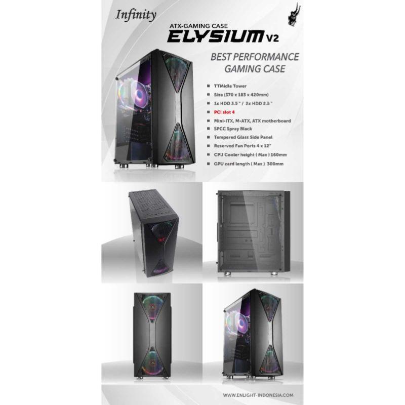 Jual Casing Pc Infinity Elysium V2 - Transparent Side Panel Di Seller ...