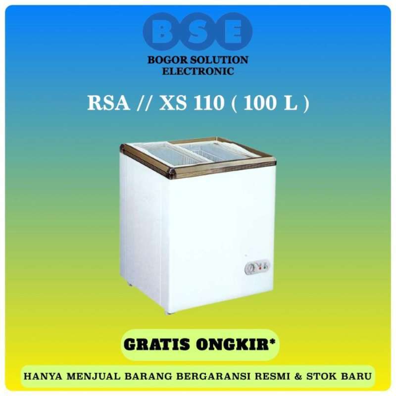 Jual Chest Freezer Rsa Xs-110 100l Freezer Sliding Kaca Rsa Xs110 100 ...