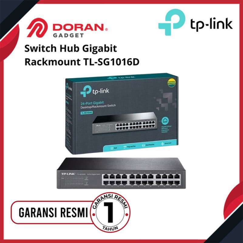 Jual Switch Hub 16 Port TP-Link TL-SG1016D Gigabit Rackmount Switch di ...