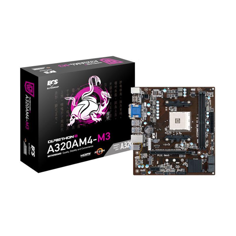 Promo ECS Elitegroup A320AM4-M3 AMD AM4 Ryzen Motherboard Diskon 8% di Seller JEQA Komputer ...