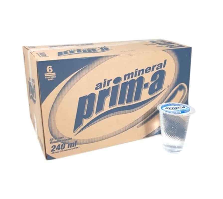 Jual Prim-a Air Mineral Gelas 220 Ml/48 Ppcs/ Karton Prima Gelas ...