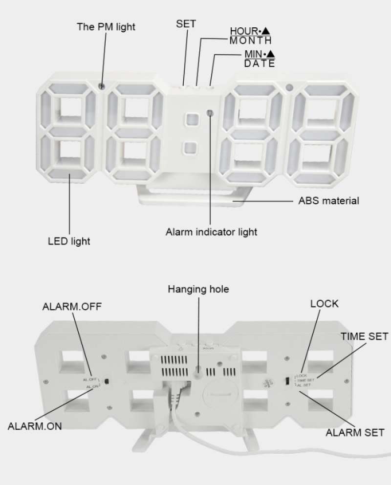 Jual 3d Clock Jam Meja Led Digital Clock Jam Tembok Dinding Di Seller ...