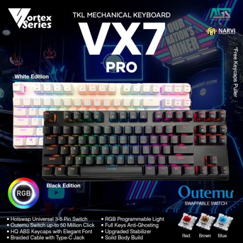 Jual Vortexseries Vx7 Pro Tkl Mechanical - Keyboard Gaming di Seller ...