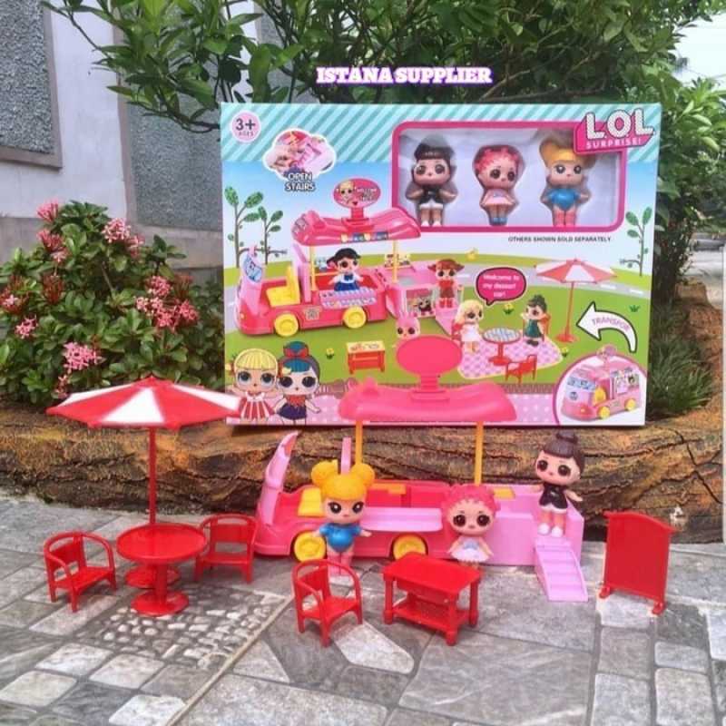 Jual MAINAN ANAK PEREMPUAN LOL SURPRISE MOBIL SNACK TRANSFORM CAFE LUCU ...