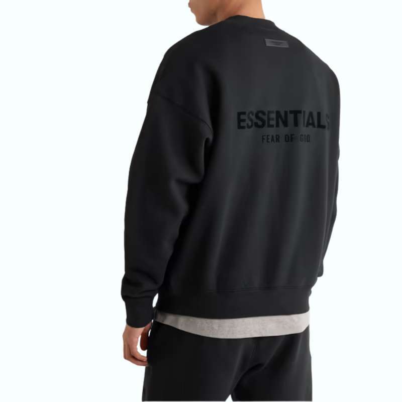 Jual Fear Of God Essentials Back Logo Crewneck - Black Xs Di Seller ...