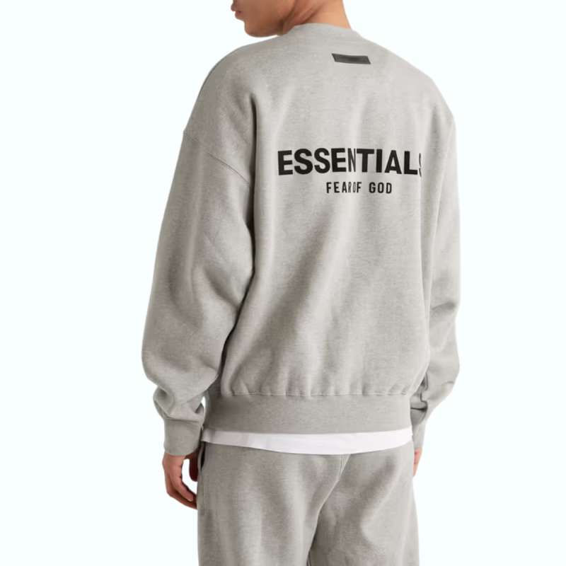 Jual Fear Of God Essentials Back Logo Crewneck - Dark Oatmeal M Di ...