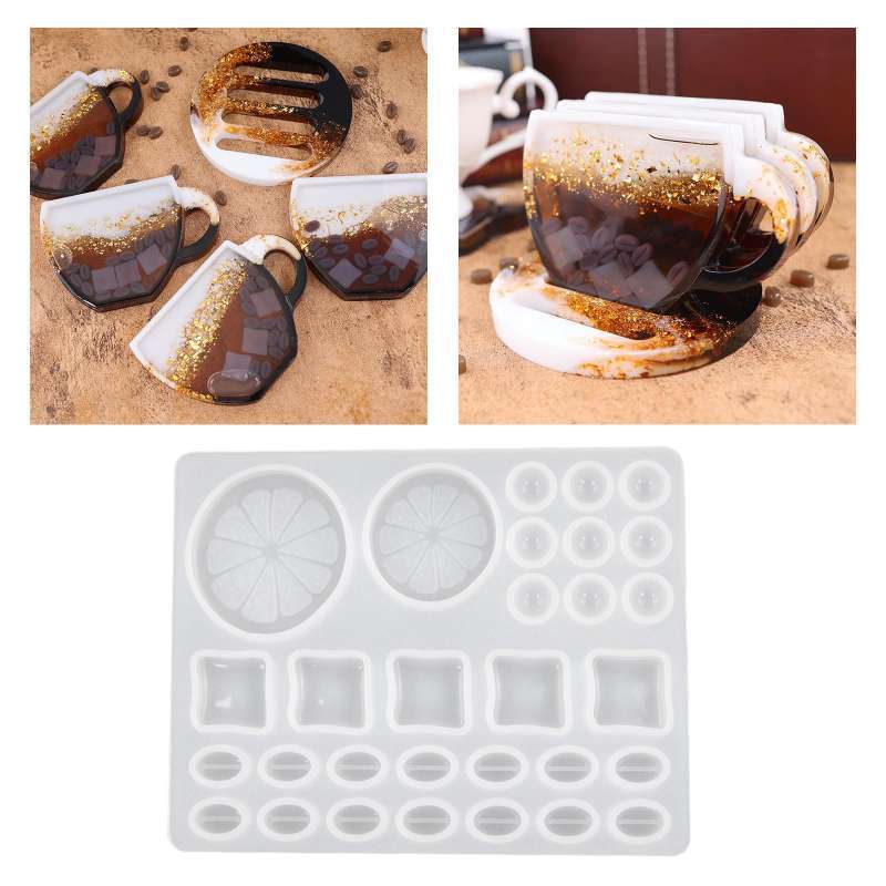 Jual DIY Silicone Casting Tool Resin Epoxy Kit for Resin Art Coffee ...