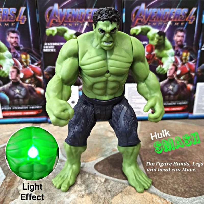 Jual HULK ACTION FIGURE AVENGERS ENDGAME MAINAN SUPER HERO LAMPU DI ...