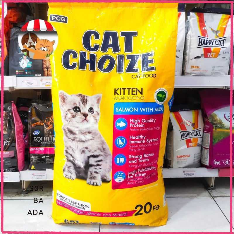 Jual pets Cat Choize Kitten Salmon with Milk 20kg - Makanan Anak Kucing ...
