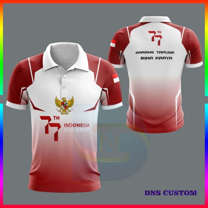 Jual Baju Kaos Pria 17 Agustus 2022 Dirgahayu HUT RI - 77 Tahun Indonesia Merdeka Fullprint ...