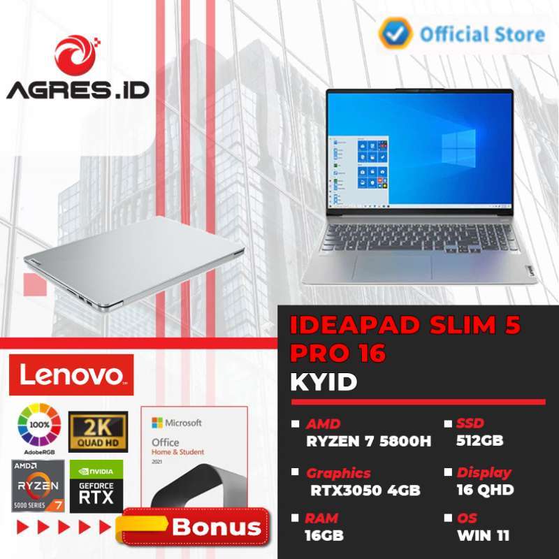 Jual LENOVO IDEAPAD SLIM 5 PRO 16 KYID - RYZEN 7 5800 16GB 512SSD ...