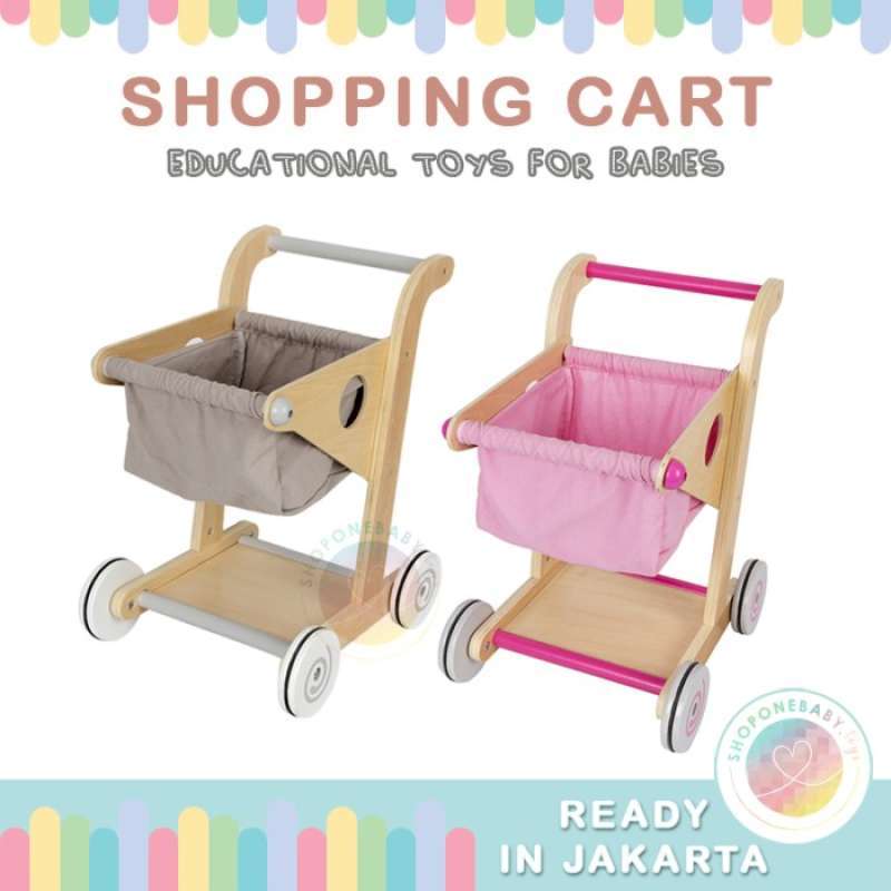 Jual Mainan Bayi Belajar Jalan Shopping Trolley Push Cart Baby Walker ...