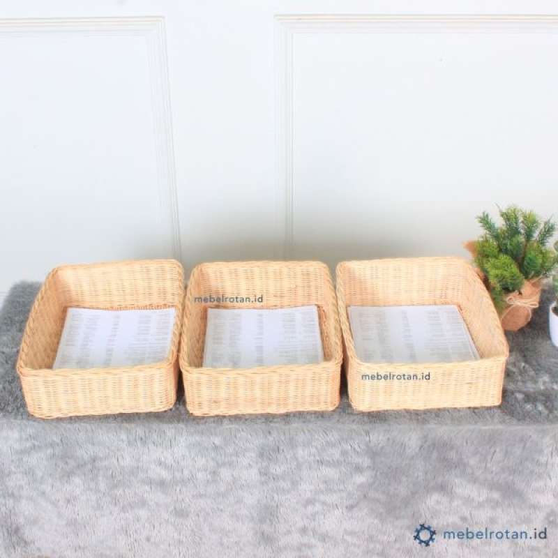 Jual Keranjang Parcel Hampers Rotan - Wadah Serbaguna Persegi Panjang ...