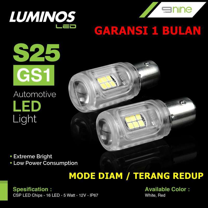 Jual LAMPU LED REM MOBIL S25 BAYONET DIAM LUMINOS EXTREME BRIGHT CHIP ...