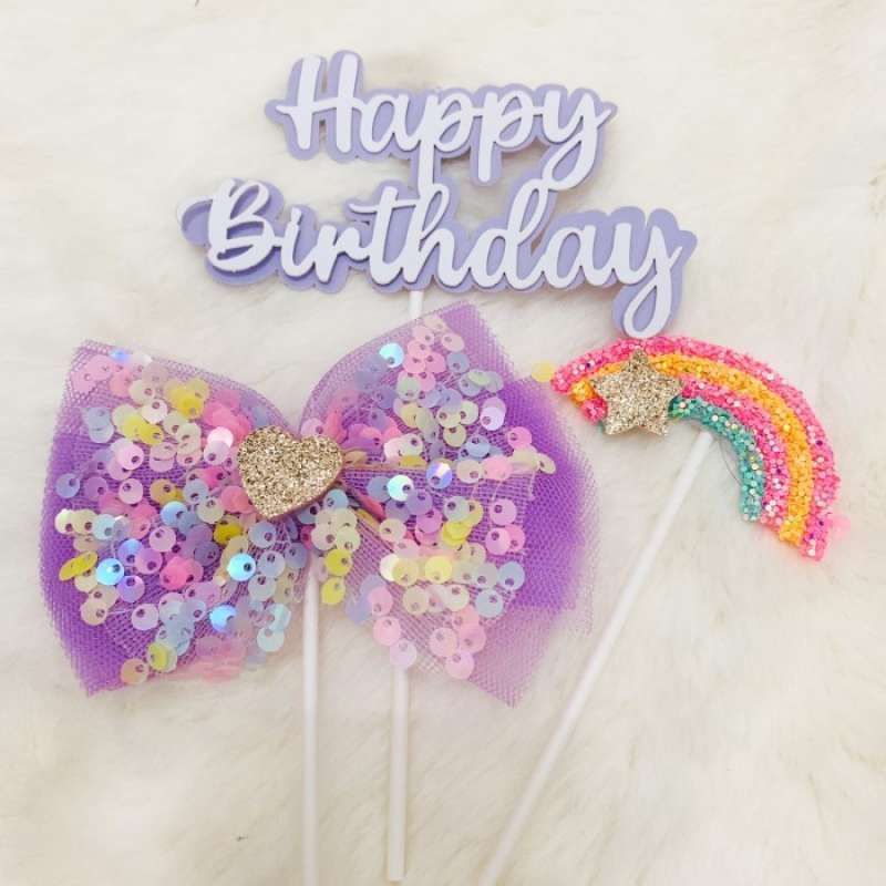 Jual PITA PAPER STRAW TOPPER CAKE BIRTHDAY / HIASAN KUE ULANG TAHUN ...