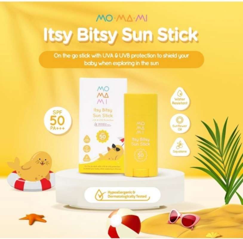 Jual Momami Itsy Bitsy Sun Stick SPF 50 Ukuran 15 Gr - Tabir Surya Bayi ...