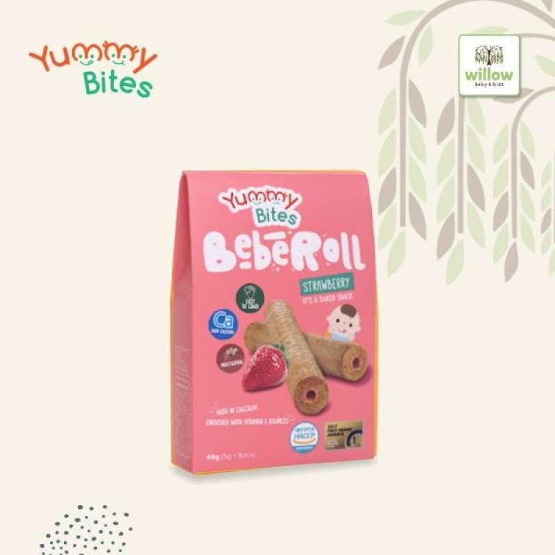 Jual Yummy Bites Beberoll 40gr Snack Baby - Strawberry Di Seller Willow ...