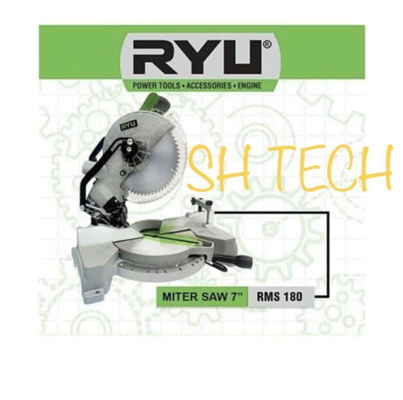 Jual Miter Saw Ryu Rms 180 Rms180 Mitre Saw 7 Inch Mesin Potong ...