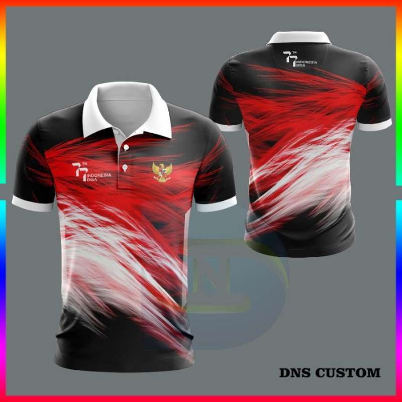 Jual Baju Kaos Wangki Polo 17 Agustus 2022 Custom Hut Ri Ke-77 Keren ...