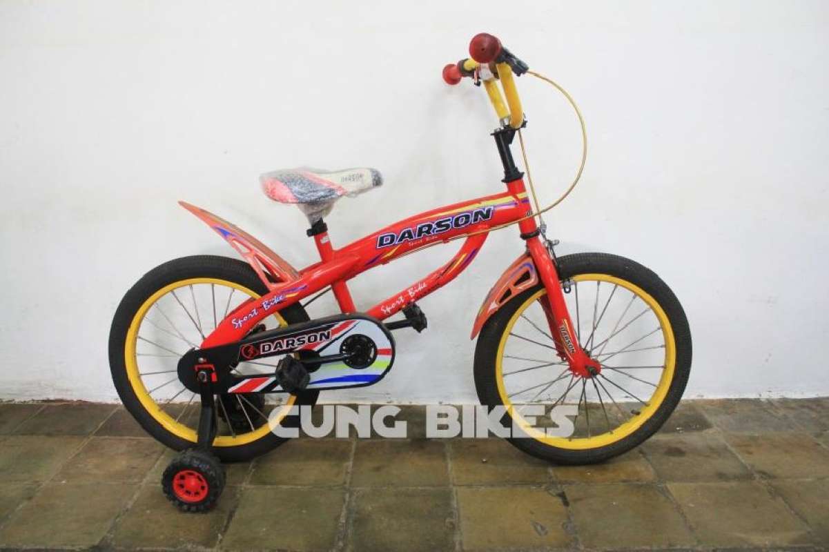 Jual Sepeda BMX anak-anak ukuran 18 Darson Sport warna Merah di Seller ...