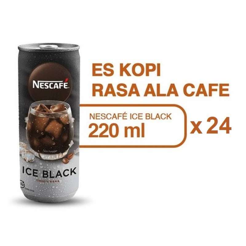 Promo NESCAFE Ice Black Minuman Kopi Kaleng [220 ml/ 24 pcs/ Karton ...