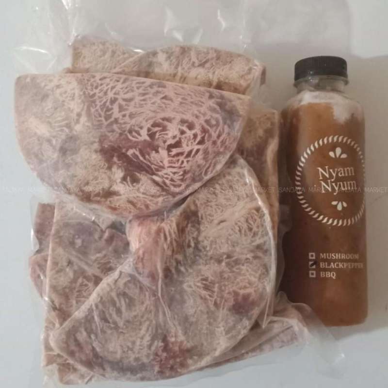 Jual Daging sapi wagyu steak santori bluelabel paket saus di Seller ...