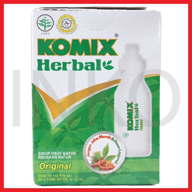Jual KOMIX HERBAL SIRUP OBAT BATUK ORIGINAL TUBE 4X15ML di Seller INKO ...
