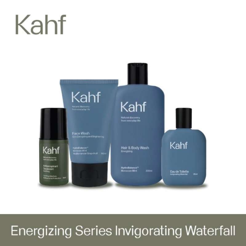Jual KAHF INVIGORATING WATERFALL PACK PLUS DEO HAIR AND BODY WASH FACE ...