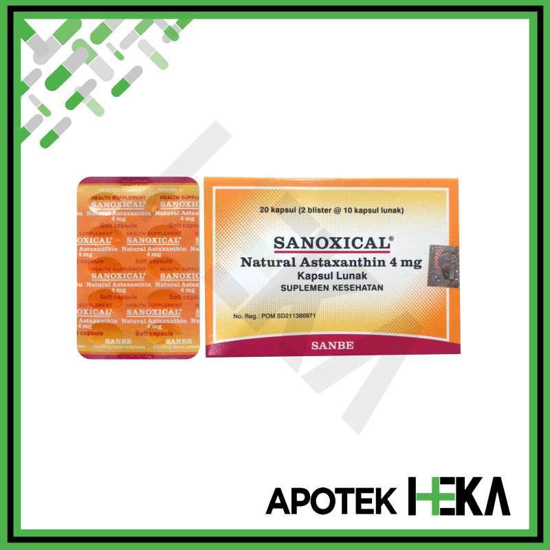 Jual Sanoxical Natural Astaxanthin 4 Mg Box Isi 2x10 Kapsul Di Seller ...