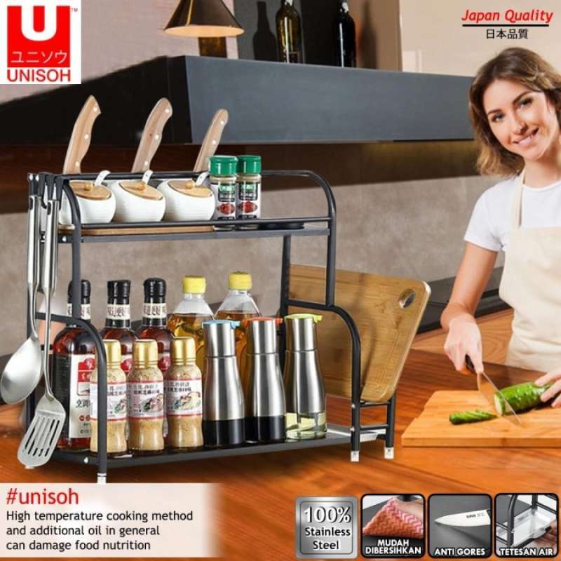 Jual UNISOH RAK BUMBU DAPUR SUSUN RAK BUMBU STAINLESS RAK DAPUR ...