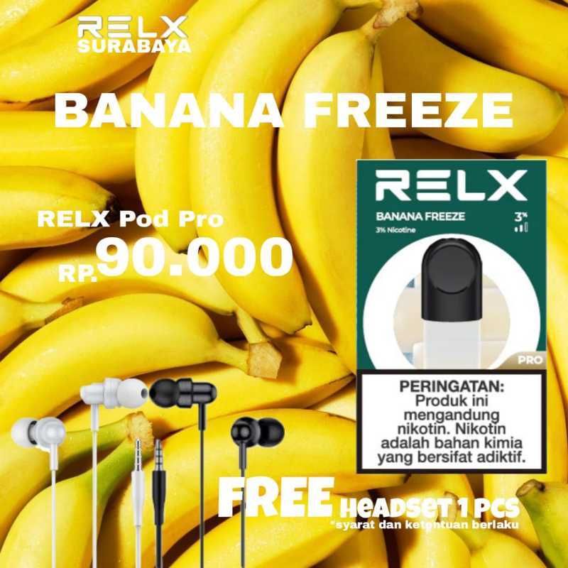 Jual RELX Pod Pro Ceramic Banana Freeze (White Freeze) Ori 100% Isi 1 ...