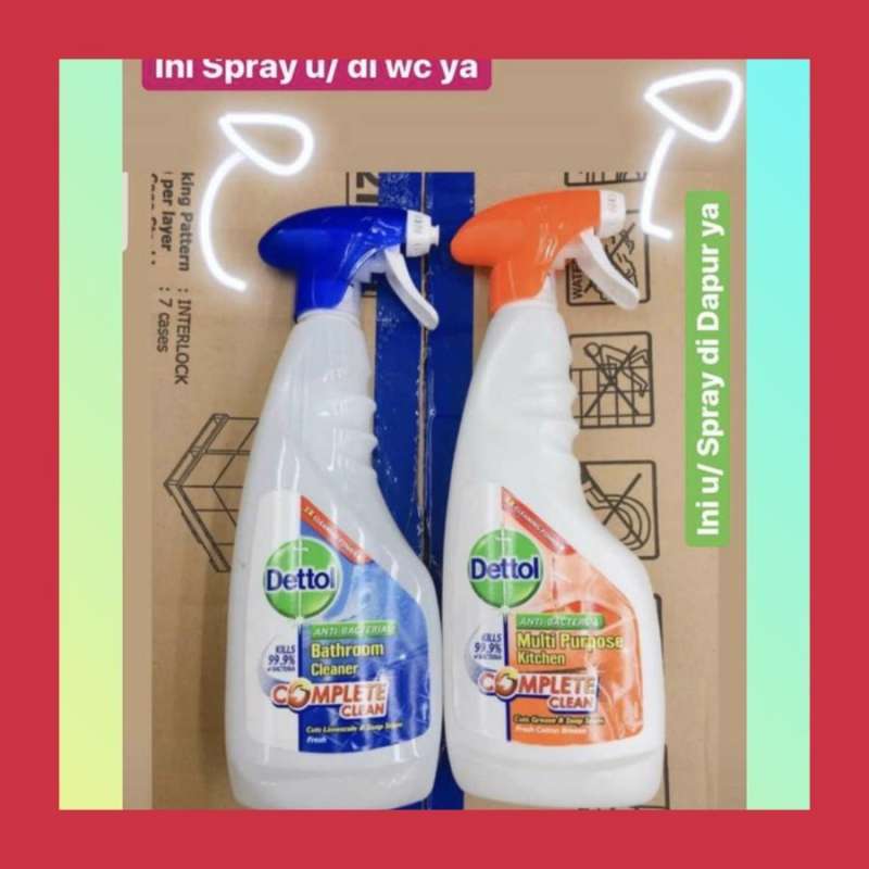 Jual Dettol Spray Complete Clean Bathroom Cleaner / Multipurpose ...