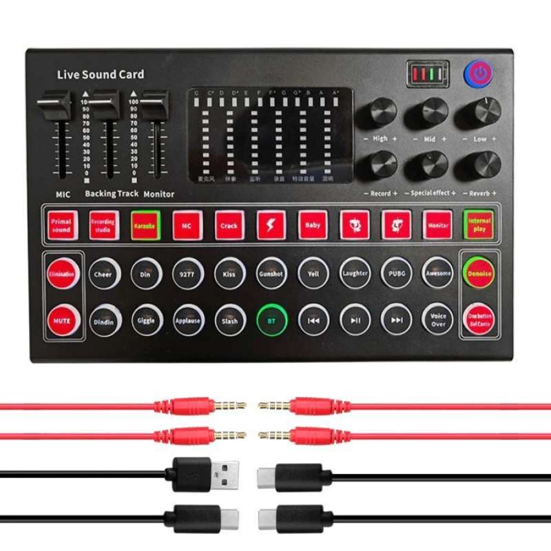 Jual MIXER USB SOUND CARD LIVE BROADCAST RECORDING SPECIAL EFFECT - M9 ...