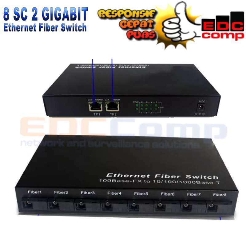 Promo Ethernet Fiber Switch 8 Sc 2 Port Gigabit /8 Fo 2 Gigabit Lan ...