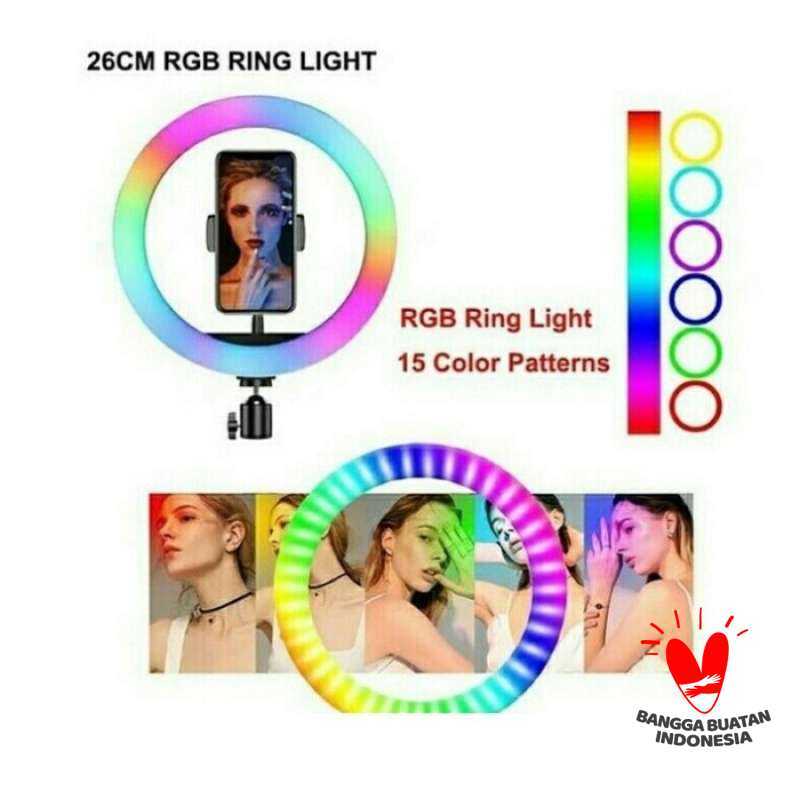 Jual LAMPU LIGHTING KAMERA RING LIGHT RGB LED FULL COLOR PELANGI ...