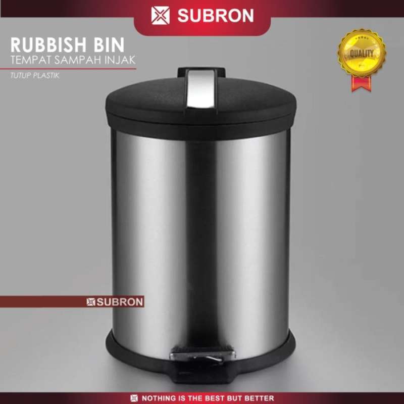 Promo Tempat Sampah Injak Stainless 5 Liter Subron Diskon 11% di Seller ...